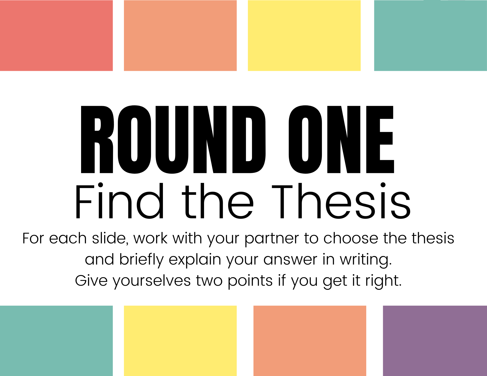 Teaching Argument Basics: How to Gamify Thesis Practice - Spark Creativity