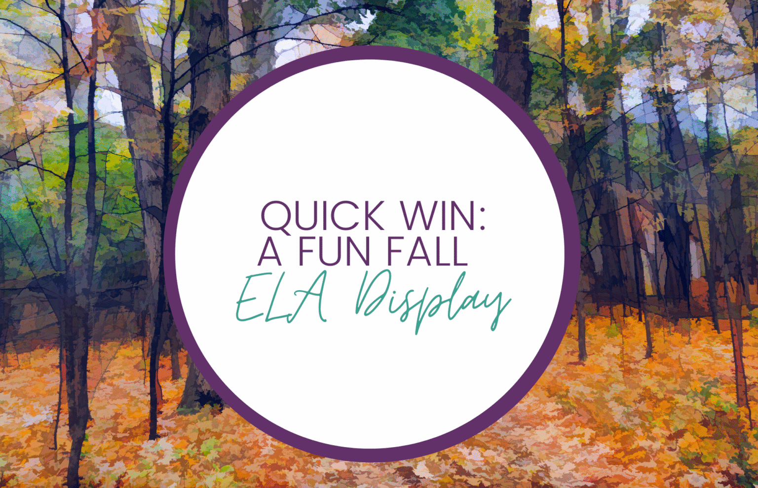 Quick Win: Build Reading Culture with this Fun Fall ELA Display - Spark ...
